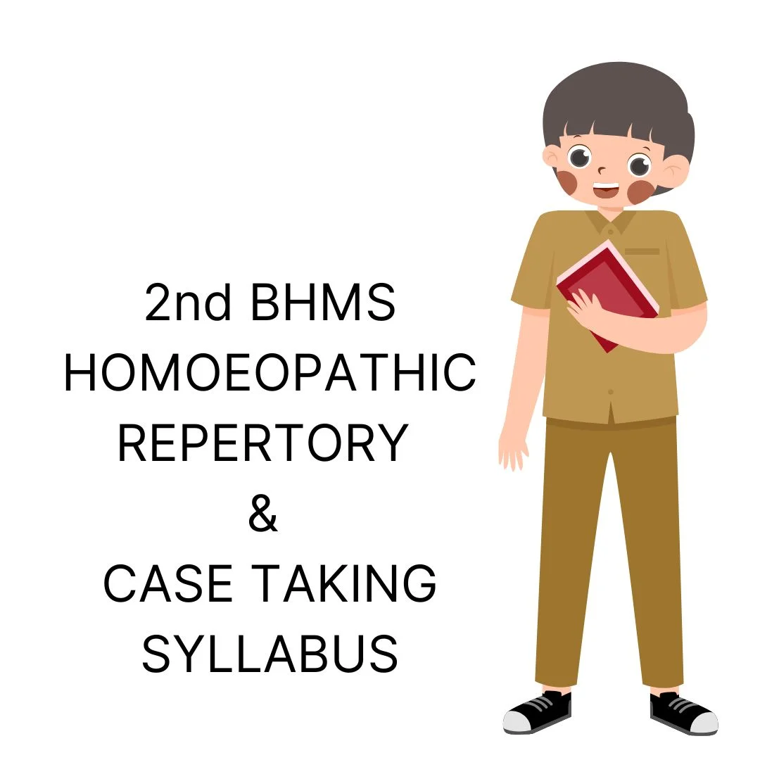 2ND BHMS HOMOEOPATHIC REPERTORY AND CASE TAKING SYLLABUS: A COMPLETE ...